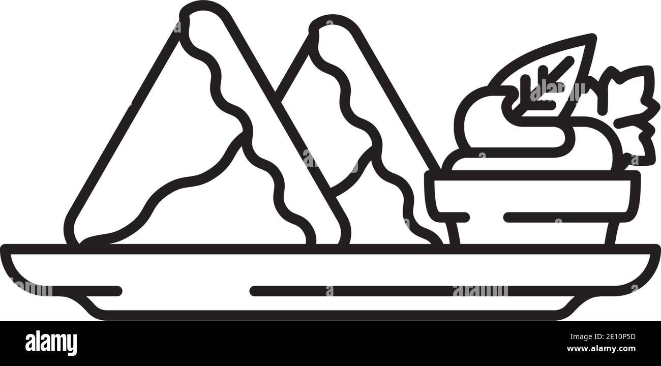 Samosa icon vector vectors hi-res stock photography and images - Alamy