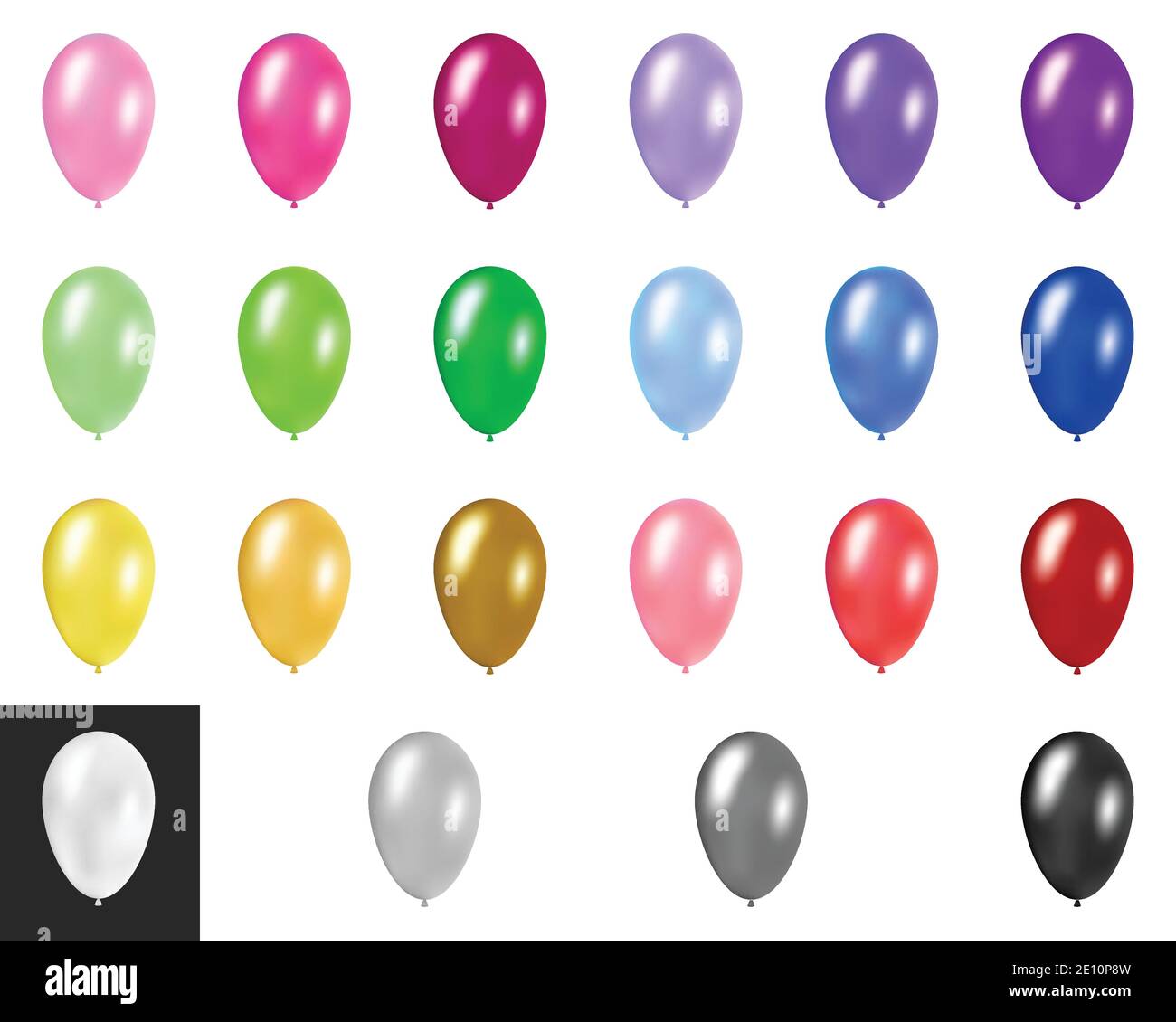 Helium air balloon birthday Stock Vector Images - Alamy