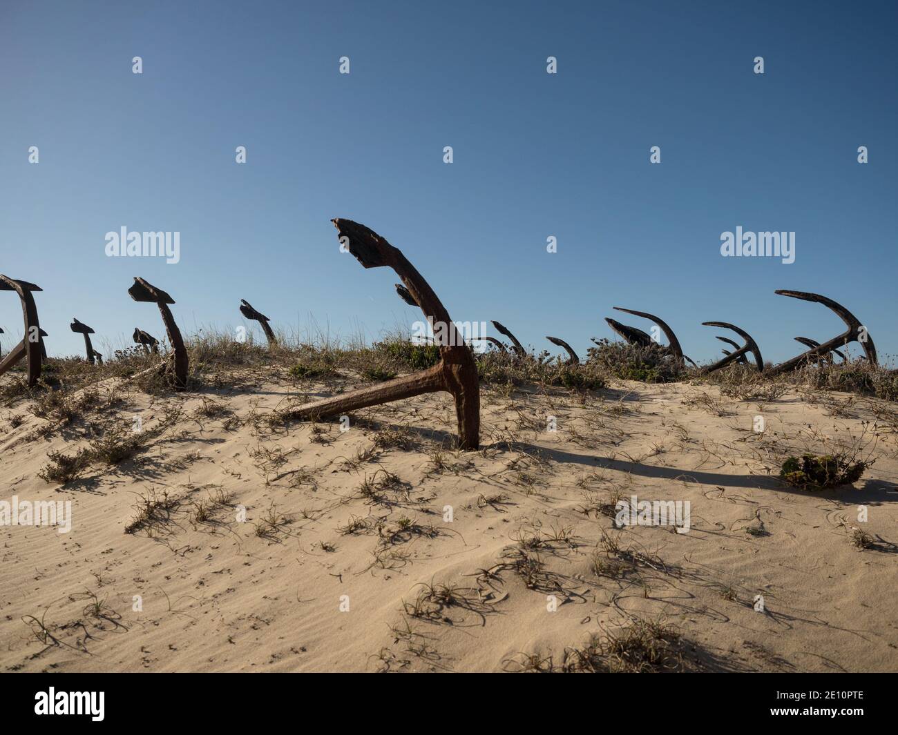 Anchor cemetery graveyard Cemiterio das Ancoras rusting memorial at ...