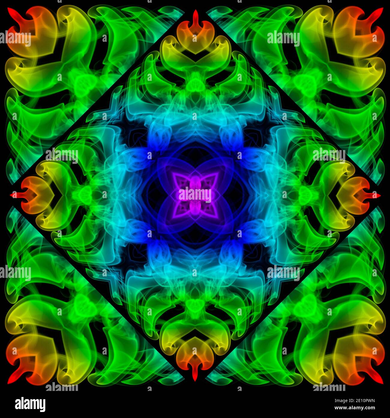 Kaleidoscope of smoke in a spectrum Stock Photo - Alamy