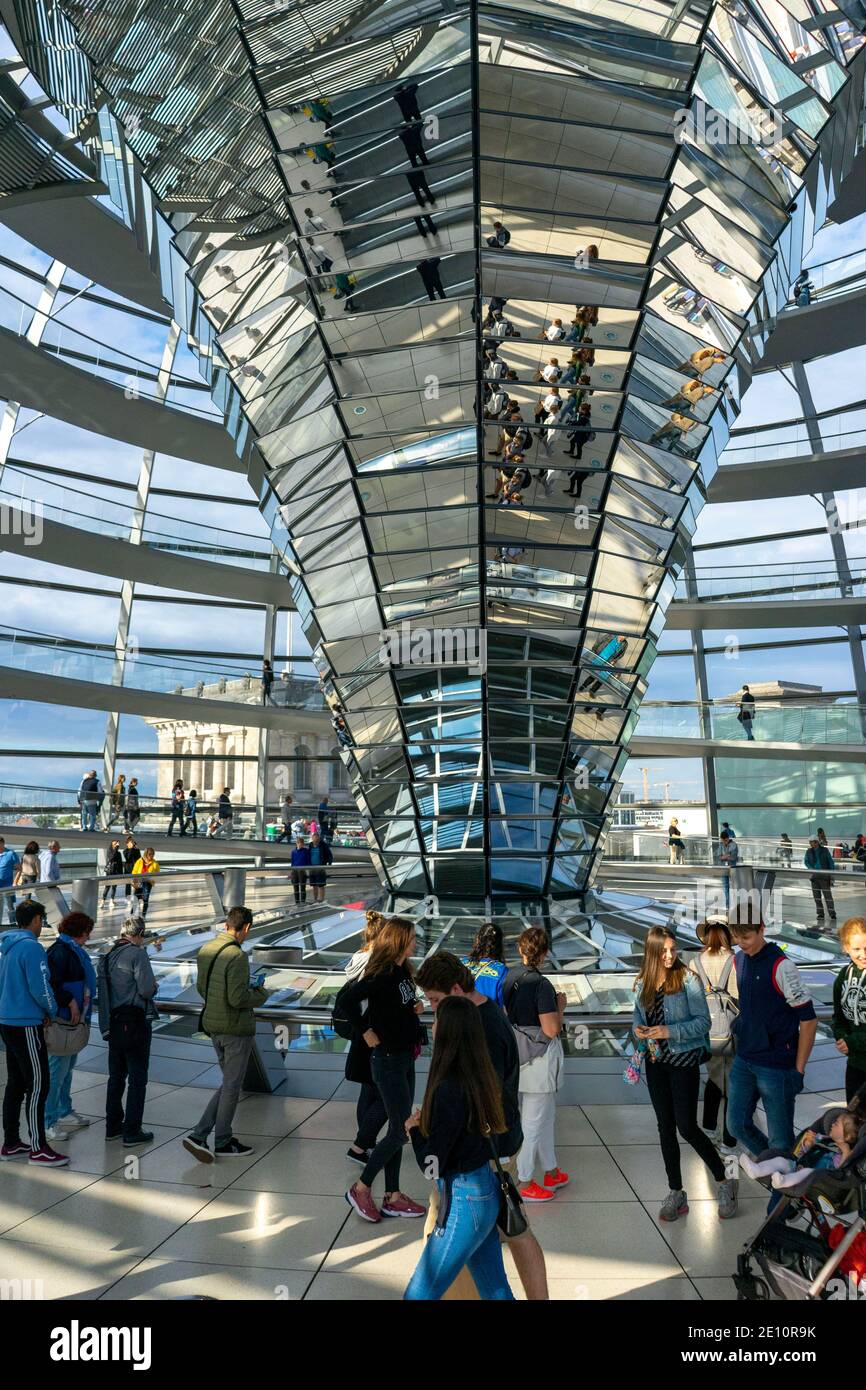 Reichstag, German parliament building and visiting it's roof Stock ...