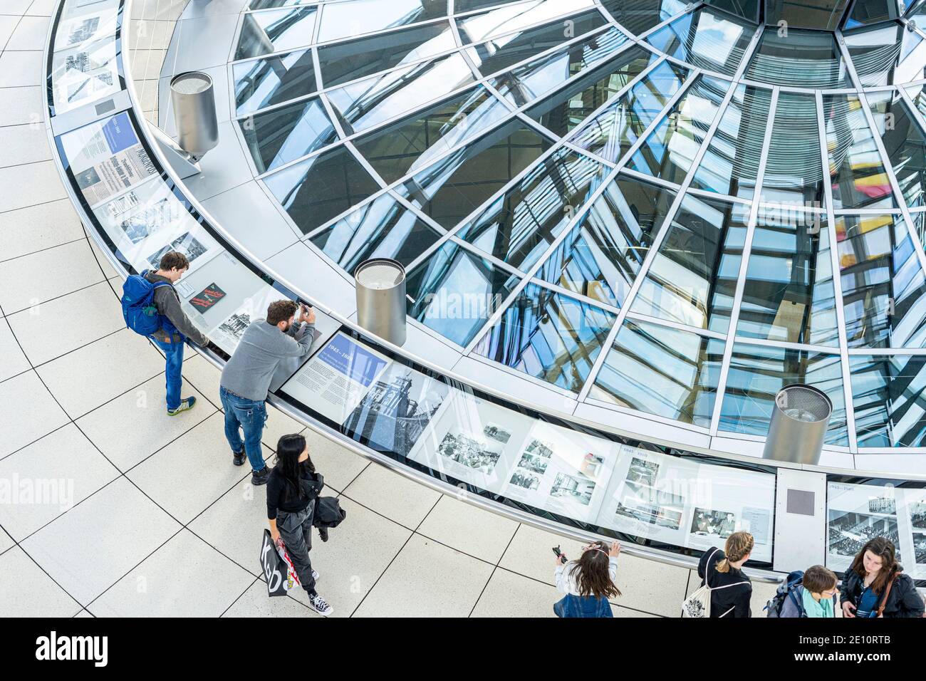Reichstag, German parliament building and visiting it's roof Stock ...