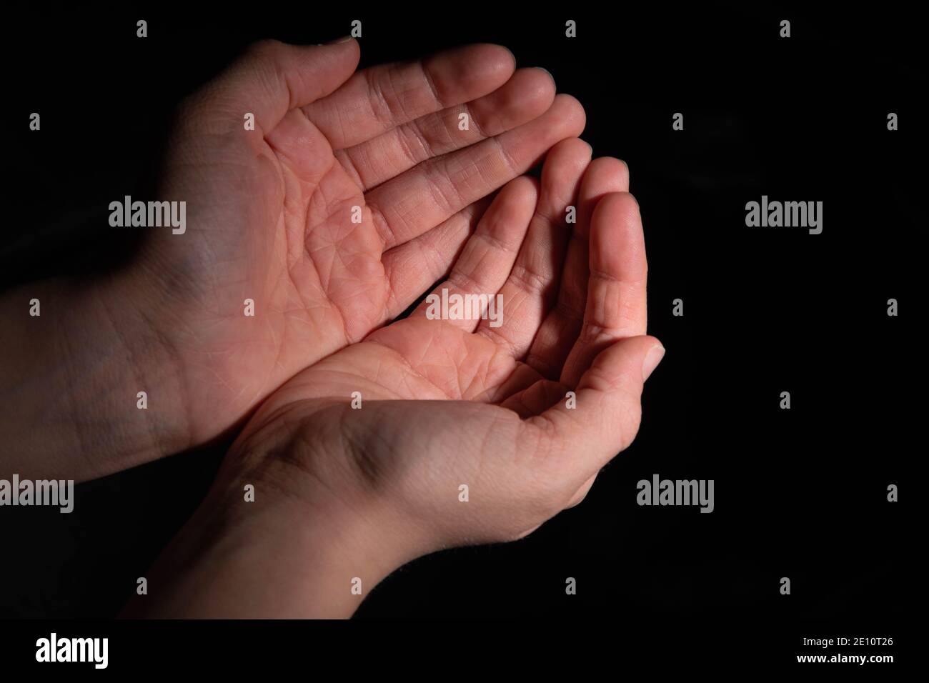 empty children hands held out Stock Photo - Alamy