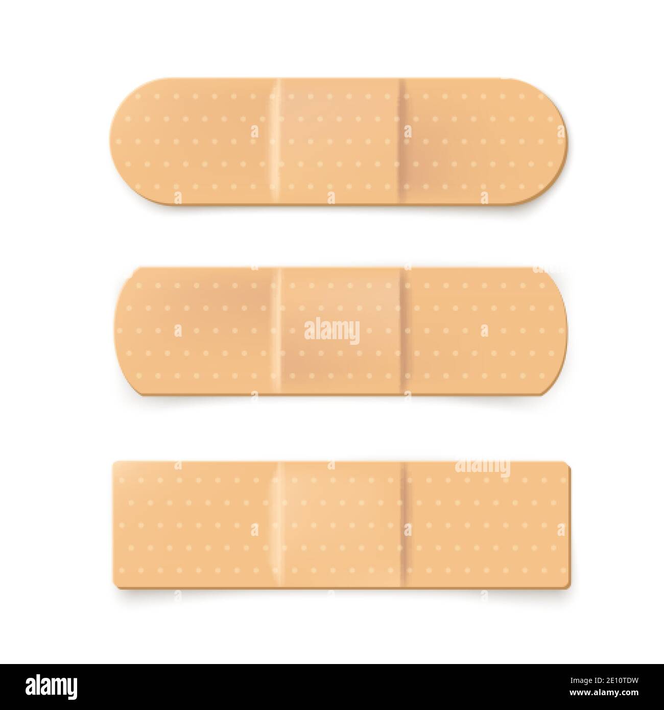 Realistic illustration of plaster bandage. beige medical band. Vector ...