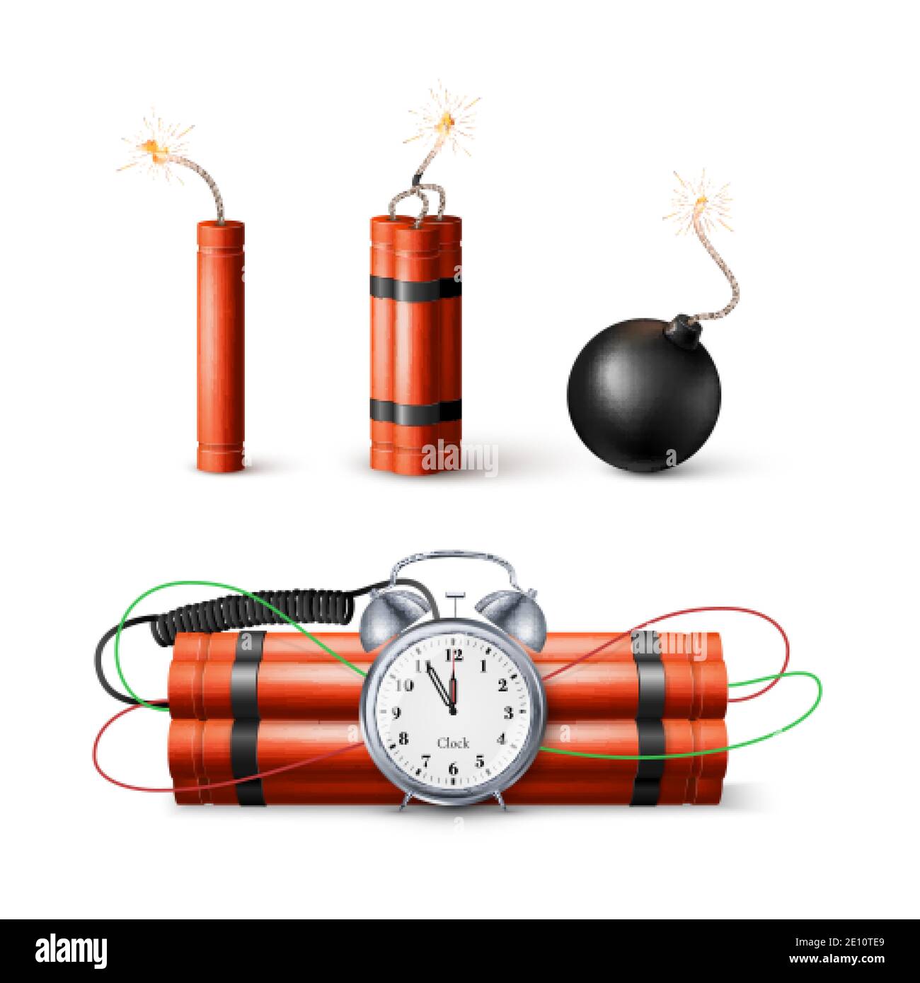 Black and red wire bomb Stock Vector Images - Alamy
