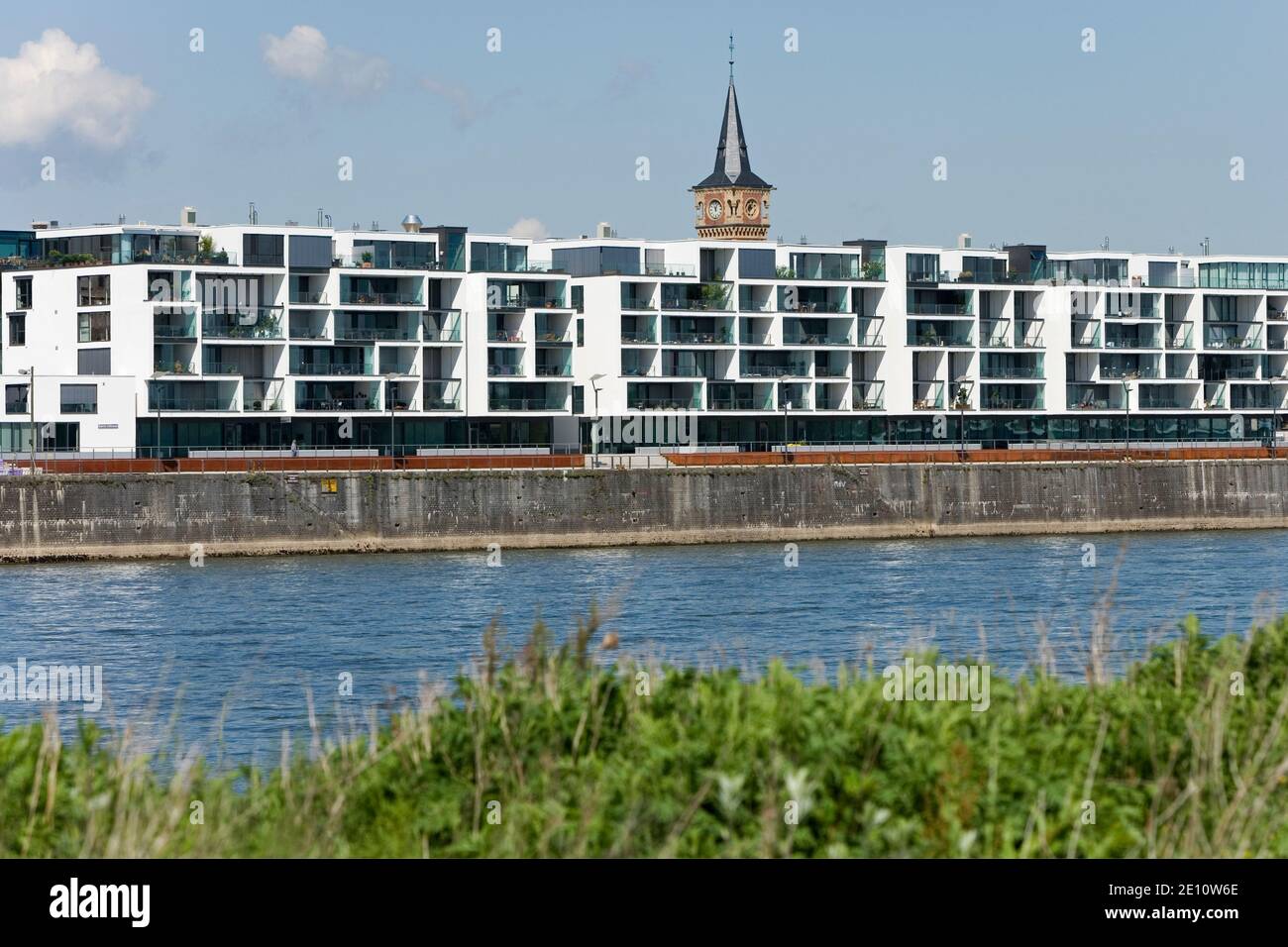 Residential houses on the Rhine in Cologne Stock Photo - Alamy