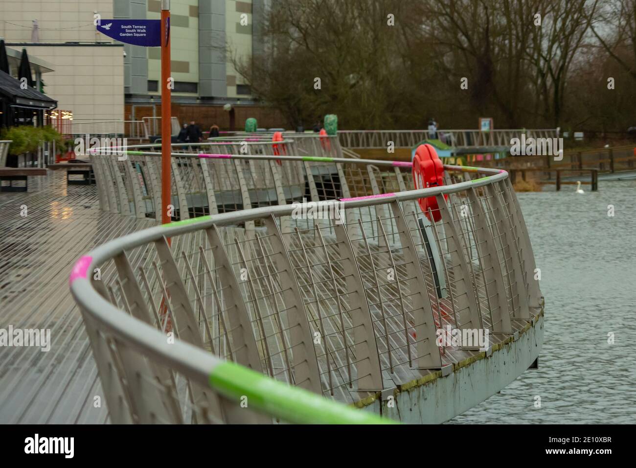 The Boardwalk at Rushden Lakes Shopping centre Stock Photo - Alamy