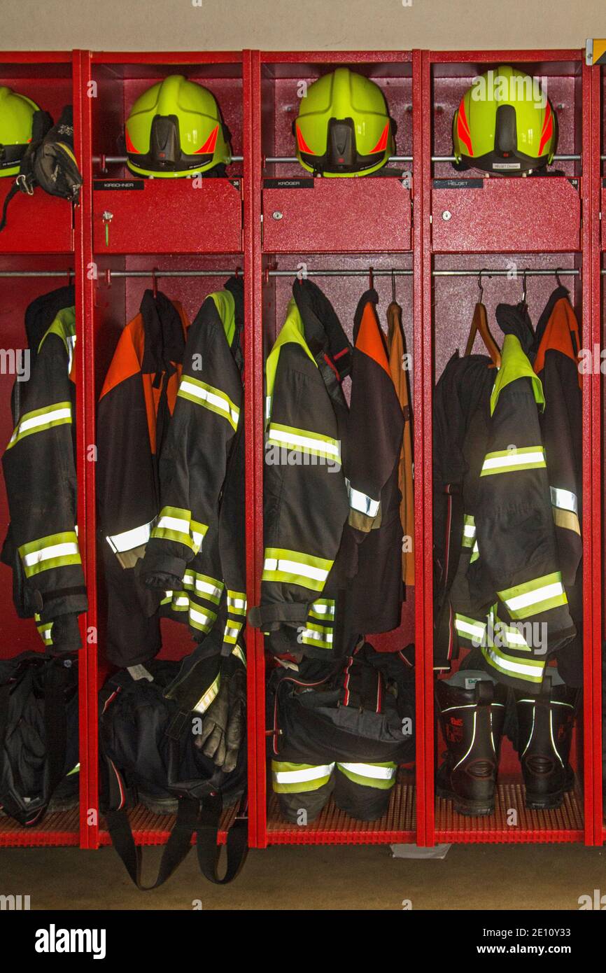Neatly Organized And Well-organized Clothing And Equipment Locker Of A ...