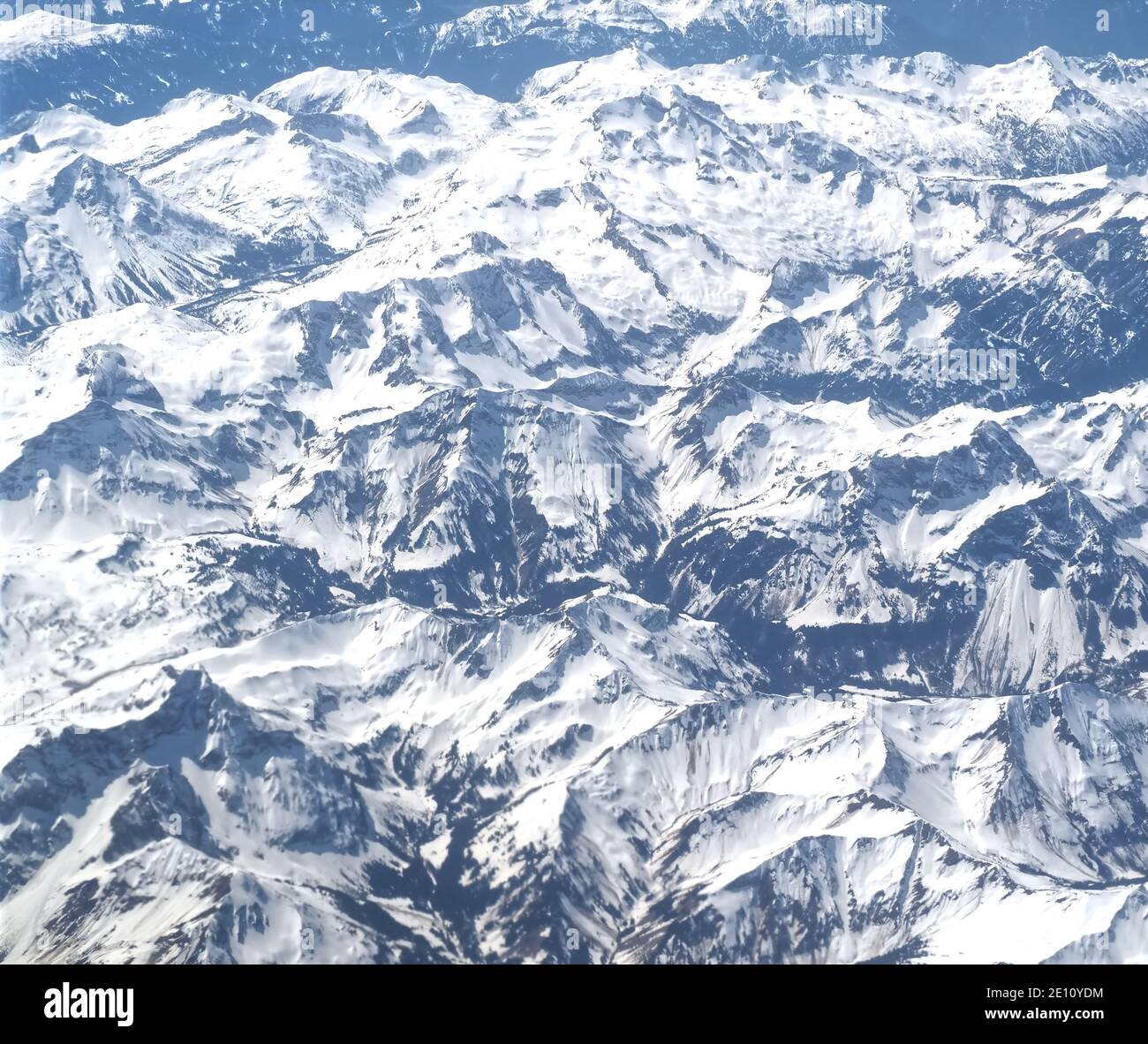 Aerial view of the italian alps seen from an airplane Stock Photo - Alamy