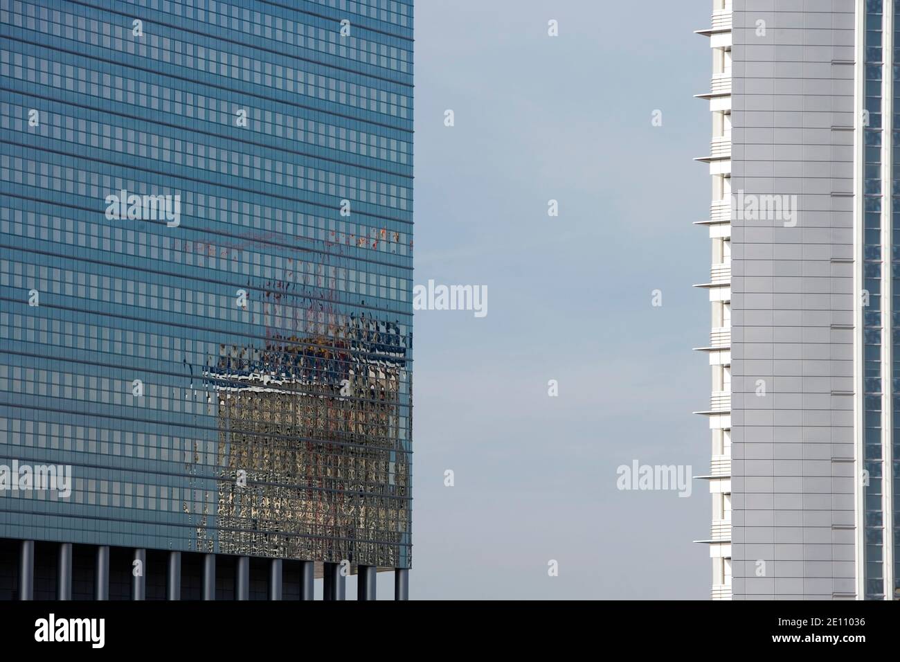 Glass facade with reflection Stock Photo - Alamy