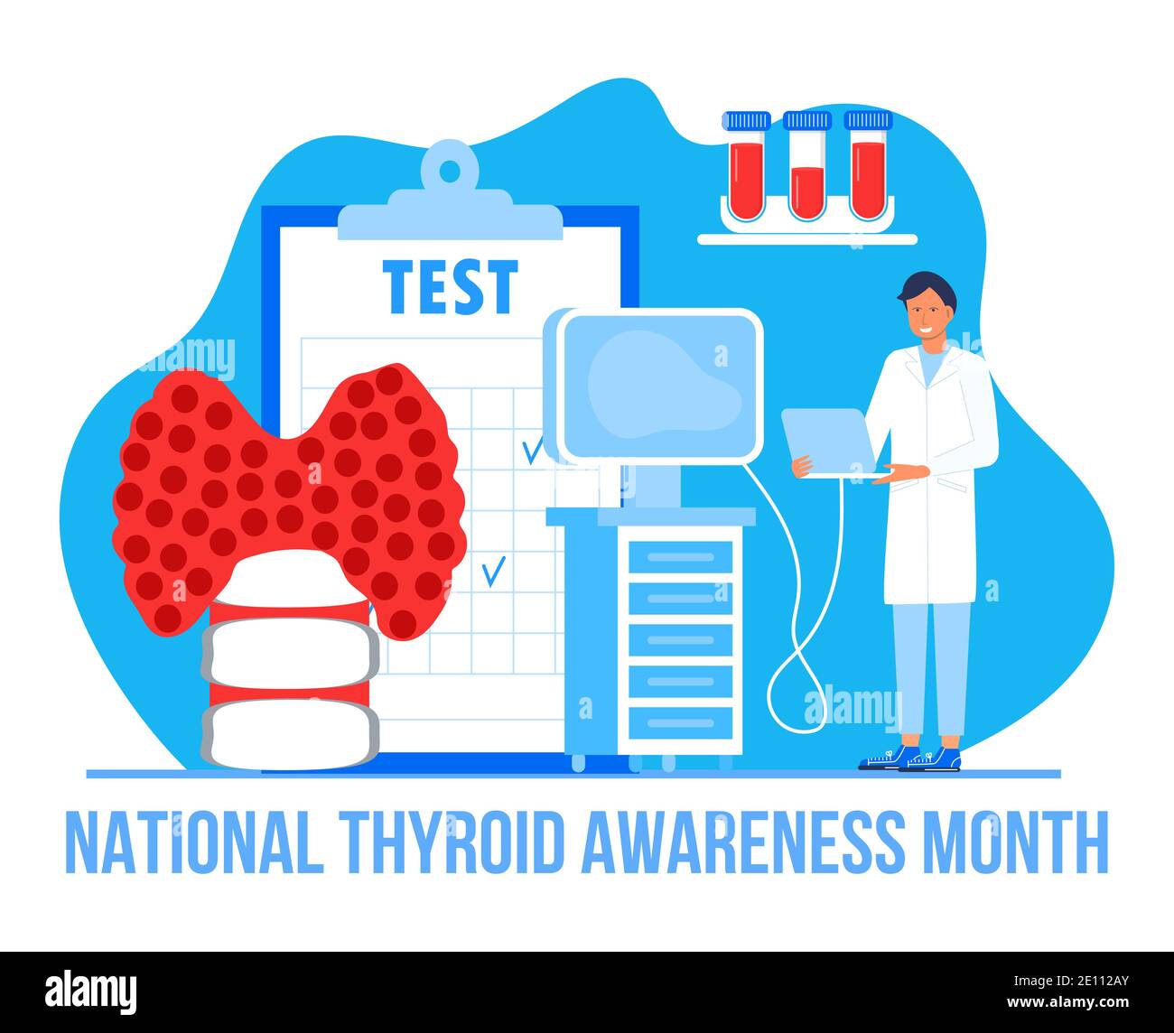 Thyroid Awareness Month is celebrated in January in USA. Hypothyroidism ...