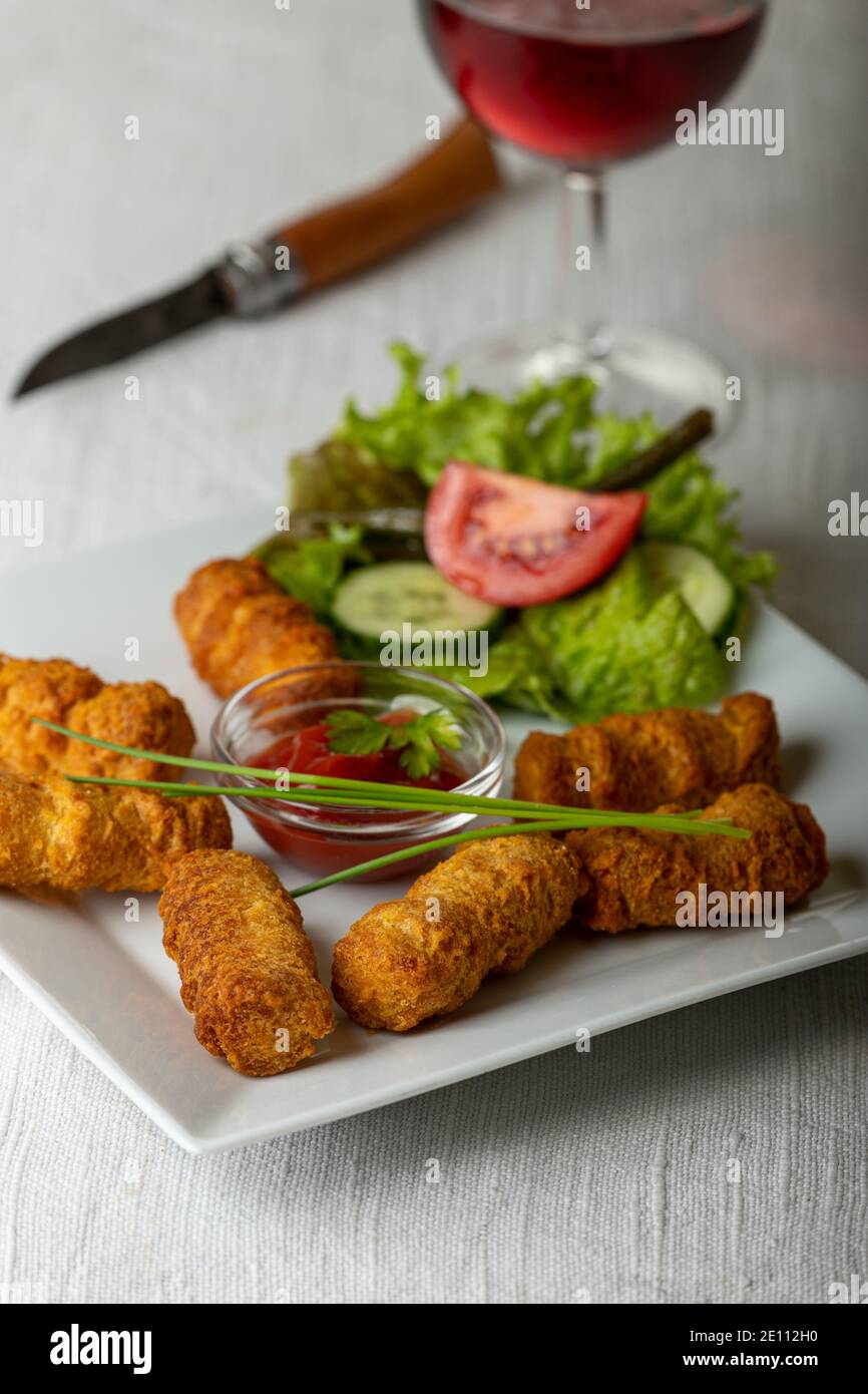 Potato croquette filled cheese hi-res stock photography and images - Alamy