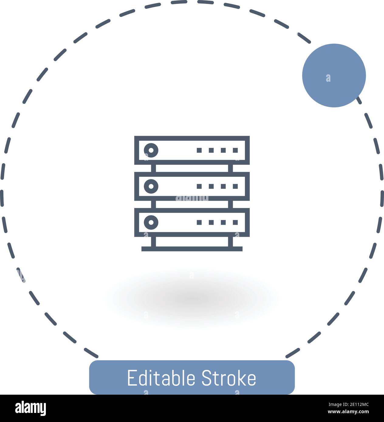 server vector icon editable stroke outline icons for web and mobile Stock Vector Image & Art - Alamy