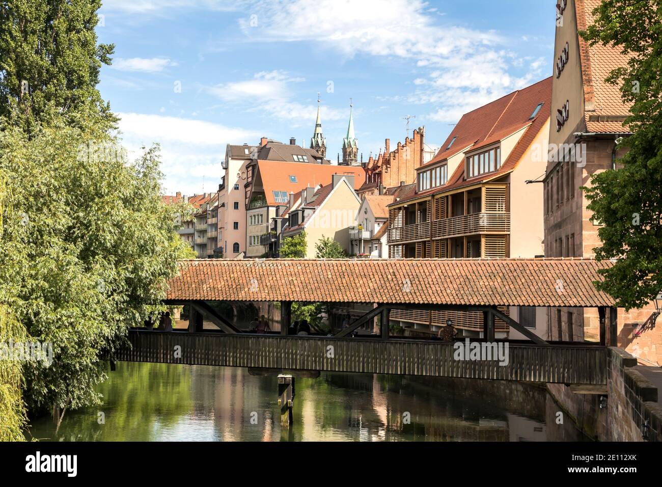 Nuremberg Germany, historical old town view, Nurnberg altstadt, middle ...