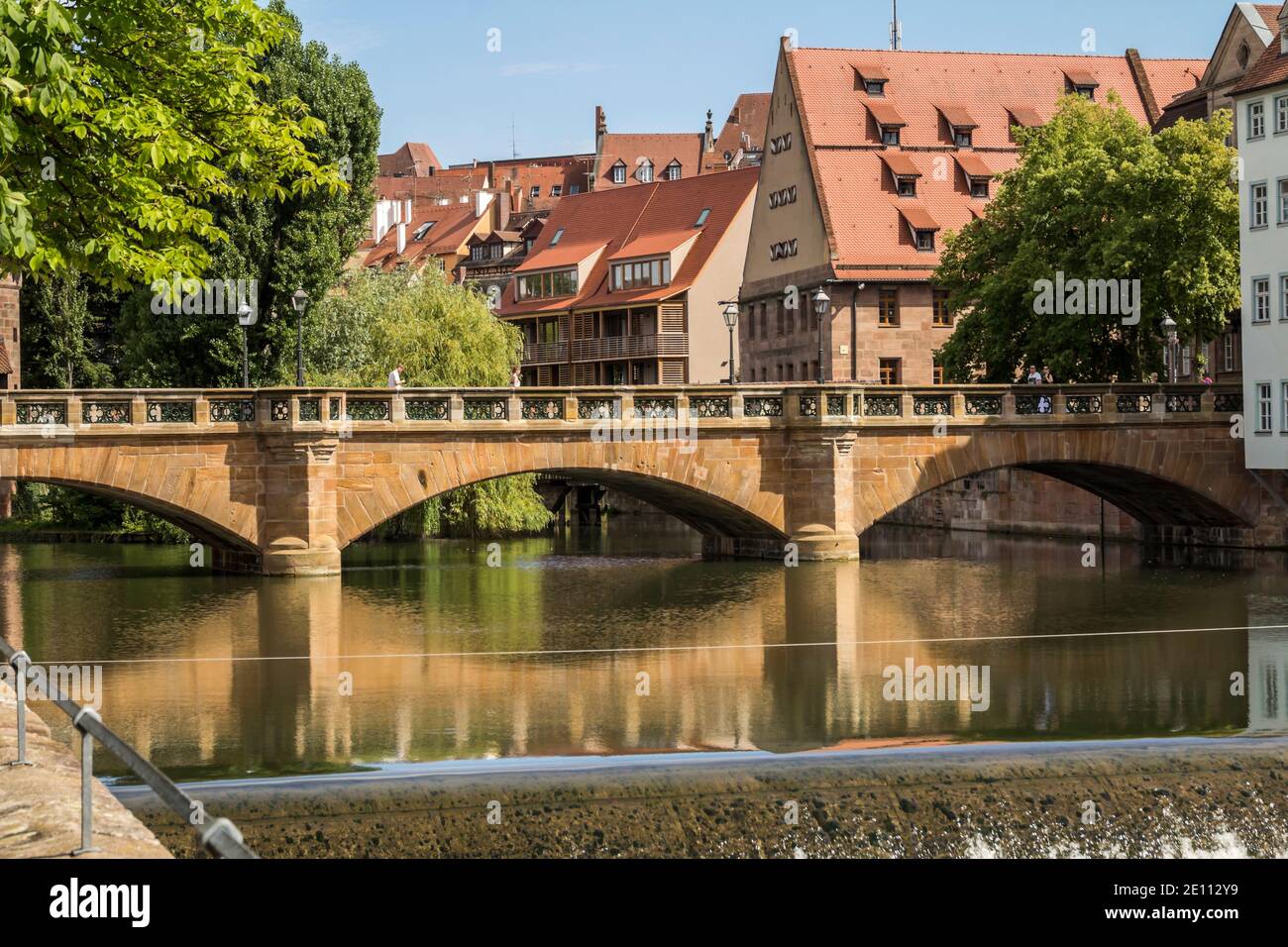 Nuremberg Germany, historical old town view, Nurnberg altstadt, middle ...