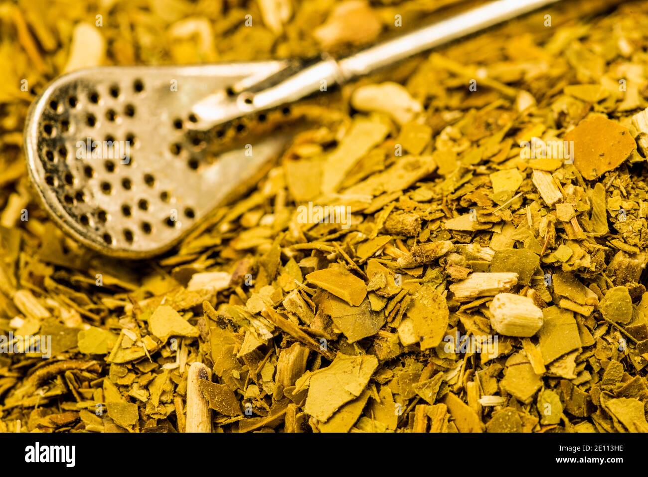 Dried Mate Tea In A Closeup Stock Photo - Alamy