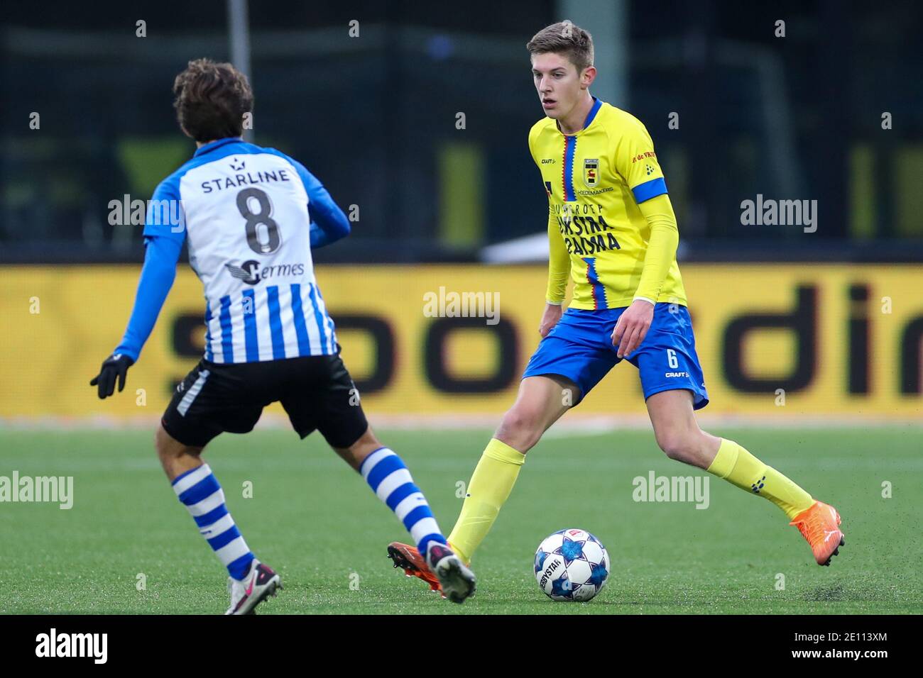EINDHOVEN, NETHERLANDS - JANUARY 3: Iker Pozo of FC Eindhoven, Mees ...
