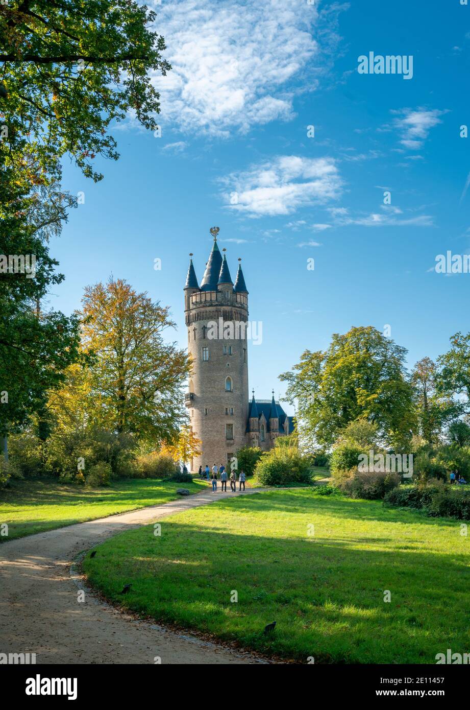 The Flatow Tower In The Park Babelsberg, Potsdam, Germany Stock Photo ...