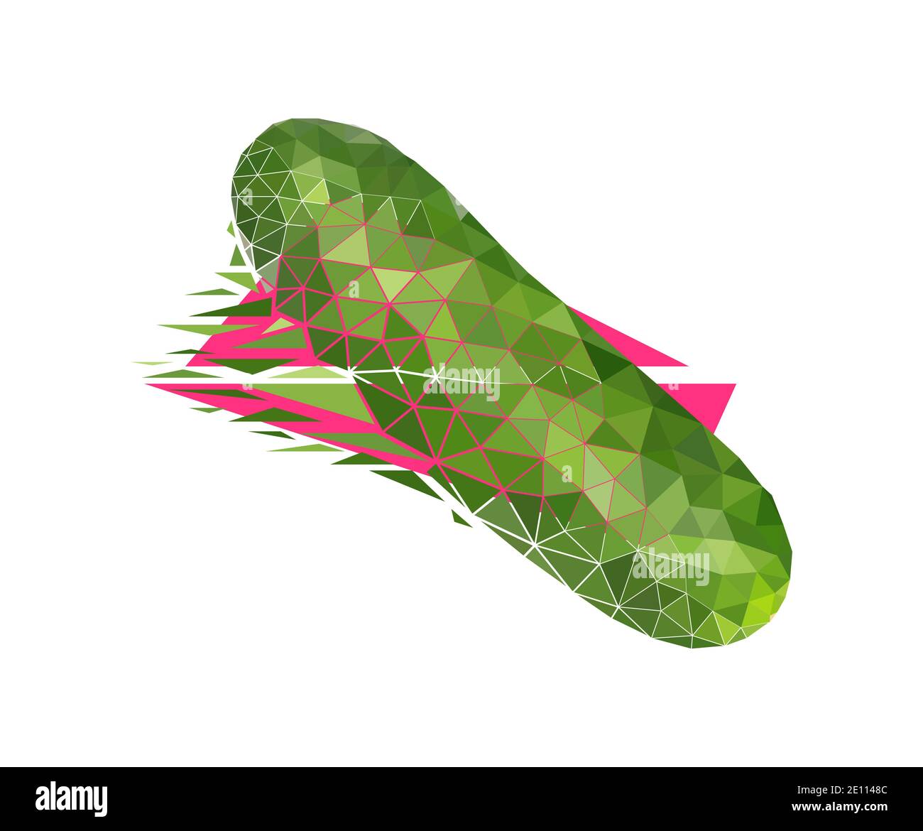 Ripe cucumber vegetable in Stock Vector Images - Alamy