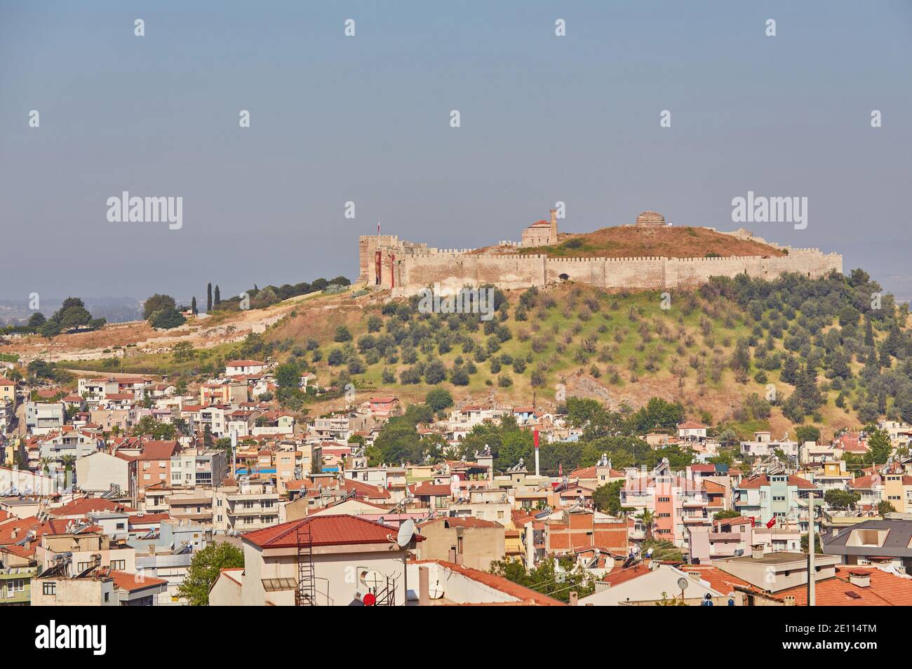 Selcuk, Turkey - April 27, 2018: Historical Selcuk Castle. Royal tombs ...