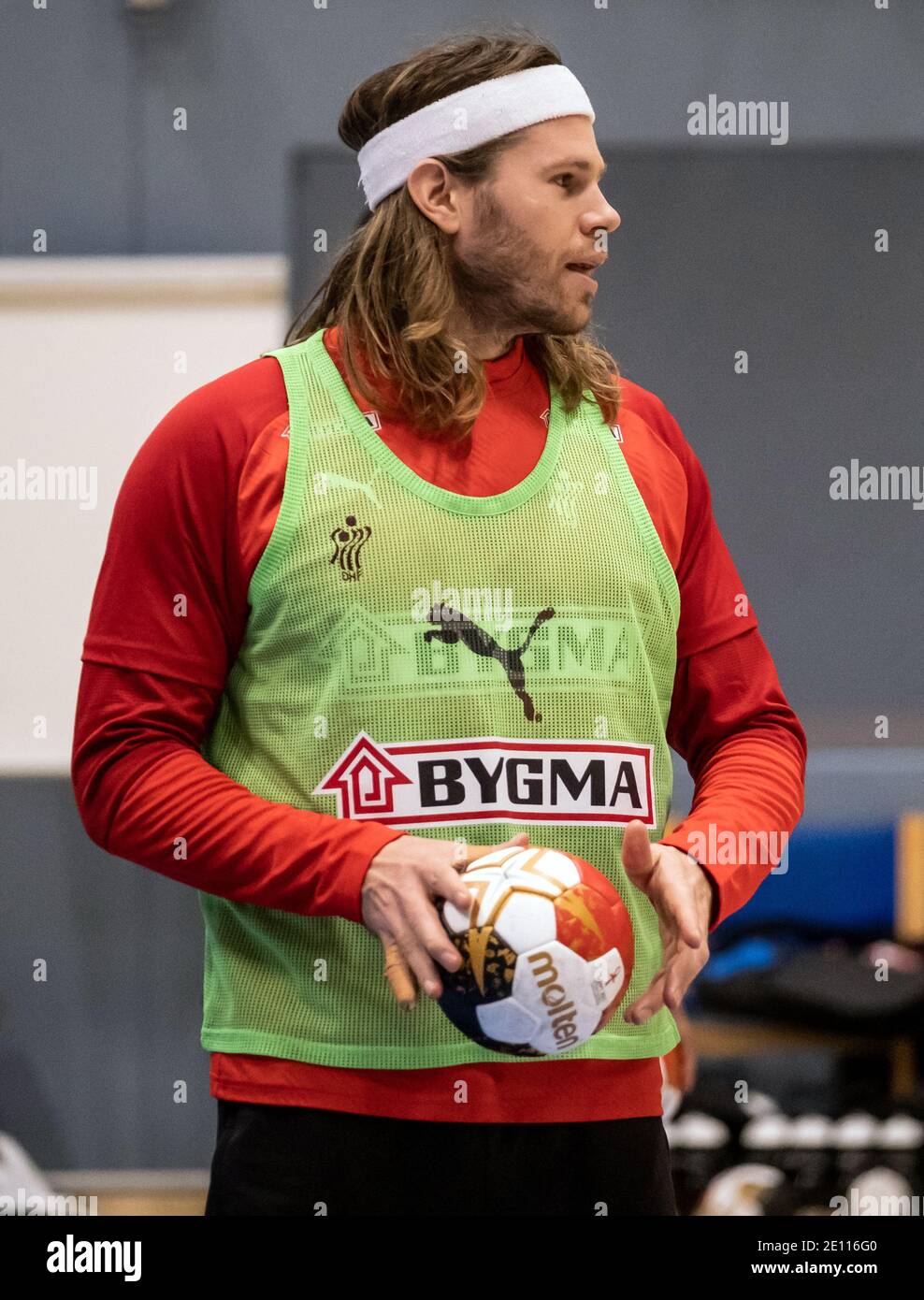Broendby, Denmark. 03rd Jan, 2021. The players from Denmark men's ...
