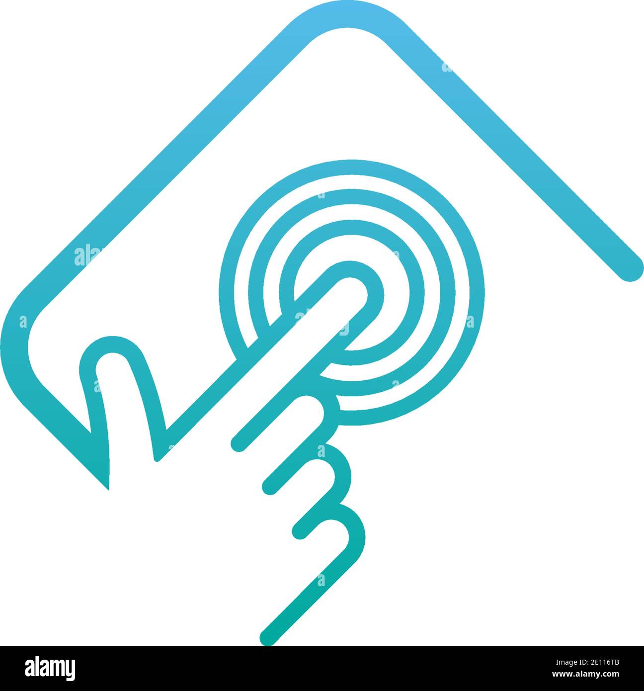 Digital hand touch technology logo icon design vector Stock Vector ...