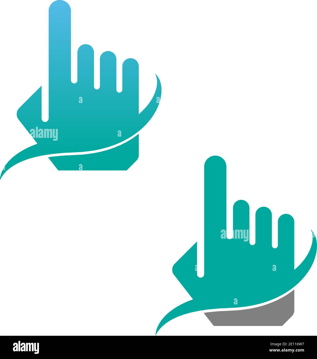 Digital hand touch technology logo icon design vector Stock Vector ...