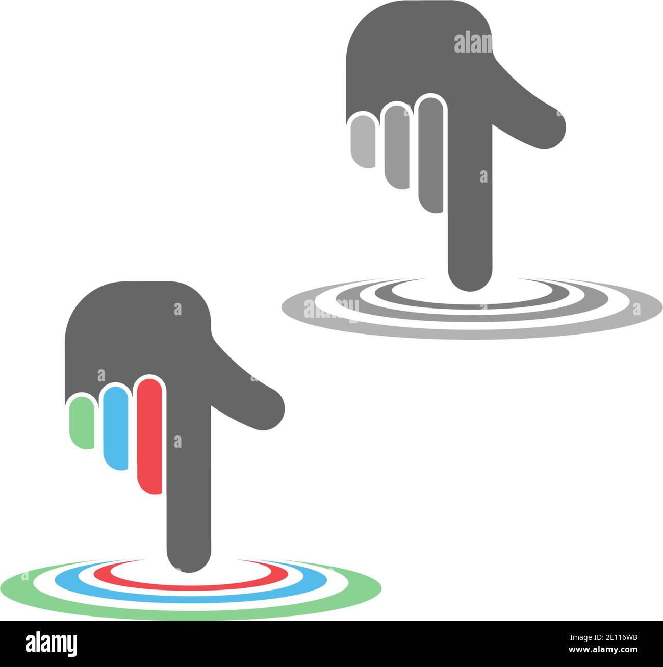 Digital hand touch technology logo icon design vector Stock Vector ...