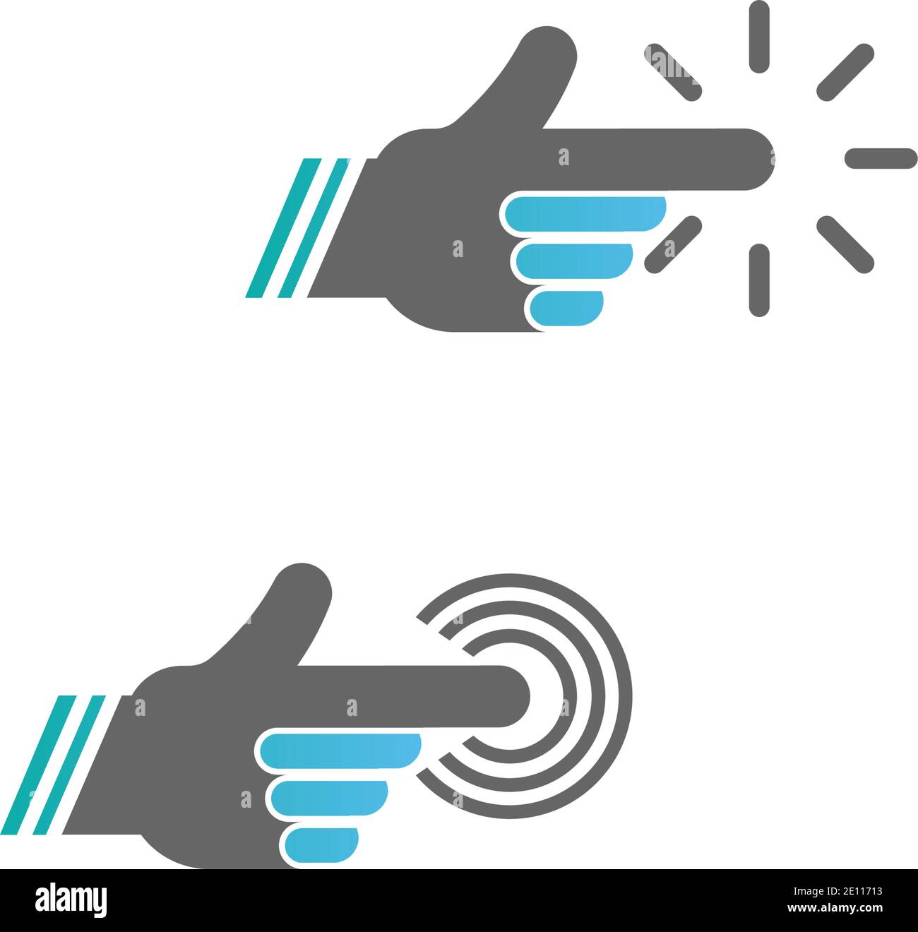 Digital hand touch technology logo icon design vector Stock Vector ...
