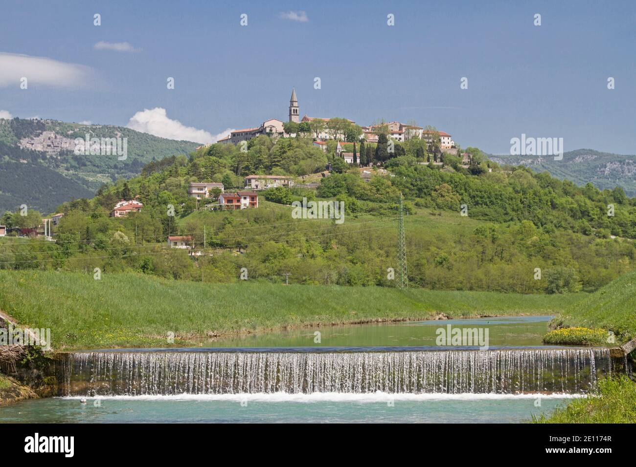 Buzet - Idyllic Small Town On A Hill High Above The Mirna Valley Stock ...
