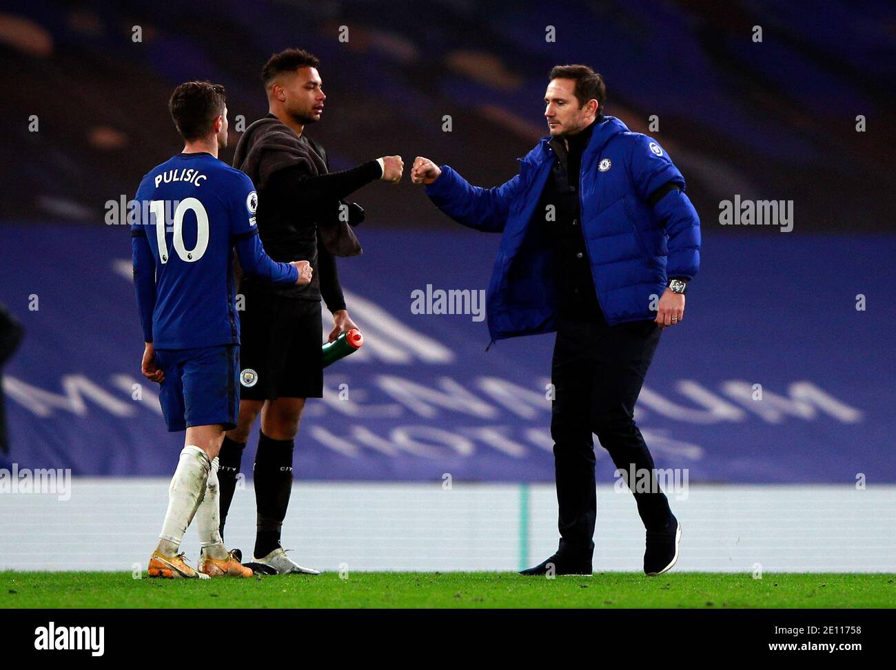 Chelsea manager Frank Lampard fist bumps Manchester City's Chelsea manager Frank Lampard fist bumps Manchester City's