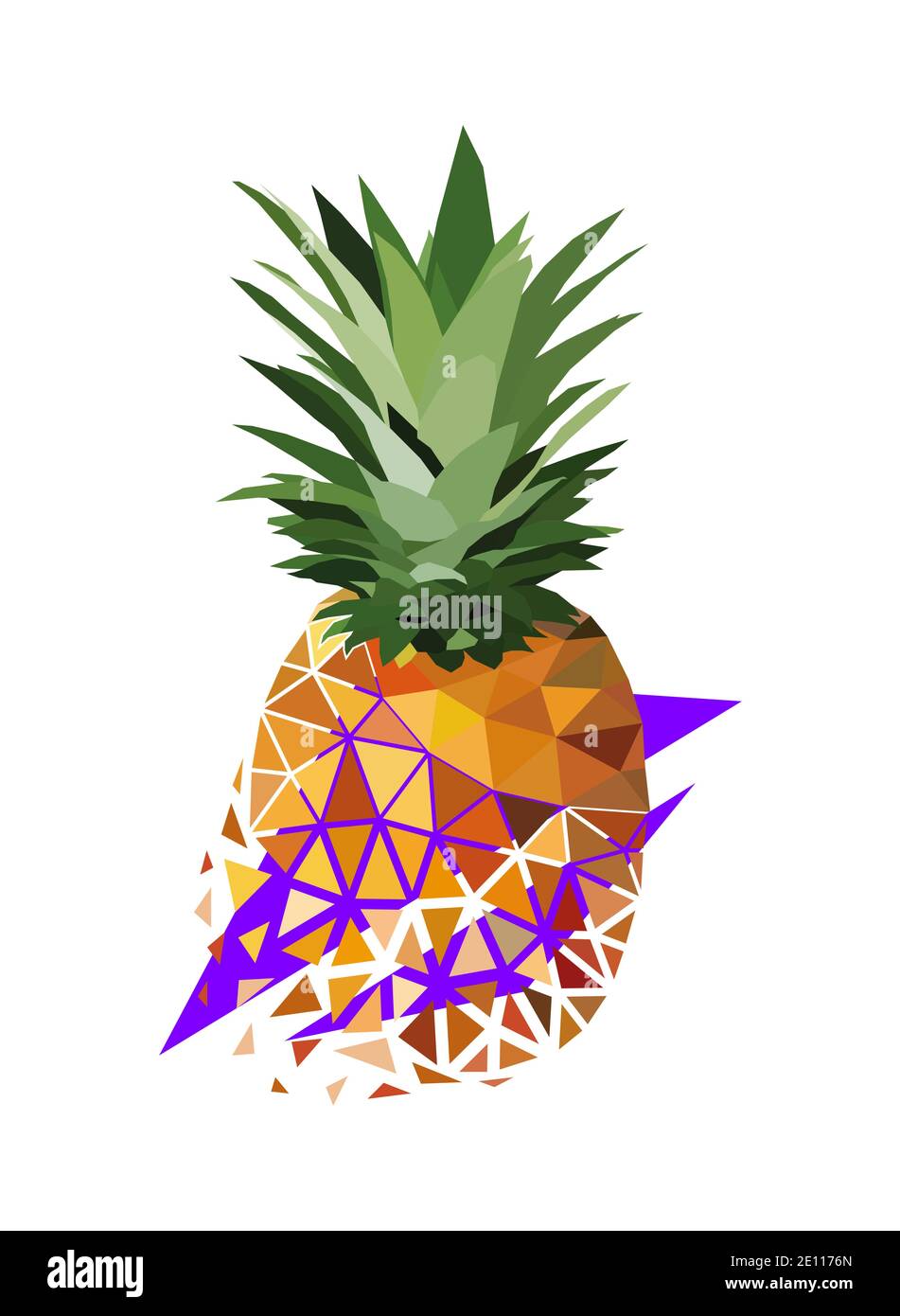 Vector pineapple in low poly style Stock Vector Image & Art - Alamy