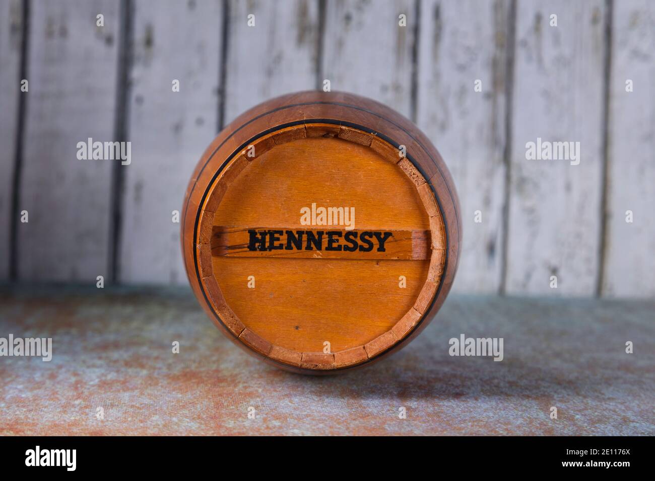 Miniature barrel from the 1960s, made to advertise the Hennessy brand ...