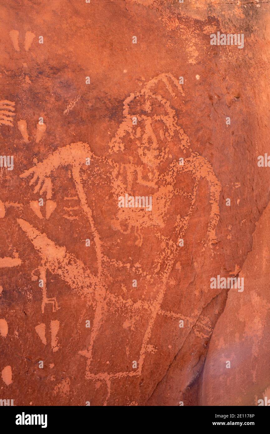 Native American Rock Art of a male figure - Petroglyphs - on The ...