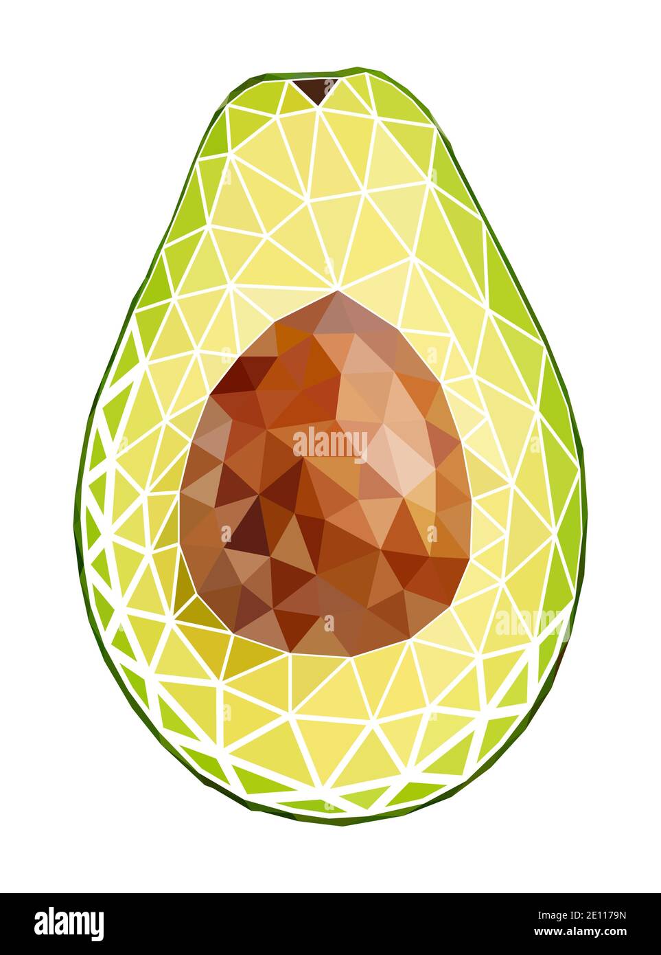 Avocado fresh cut in Stock Vector Images - Alamy