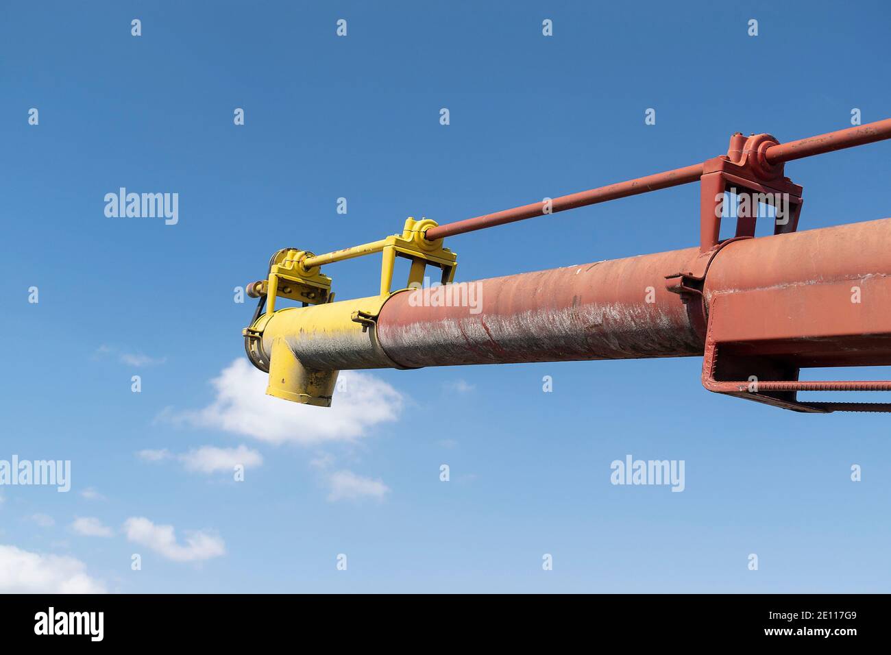 A grain elevator in the open space in a farm Stock Photo - Alamy