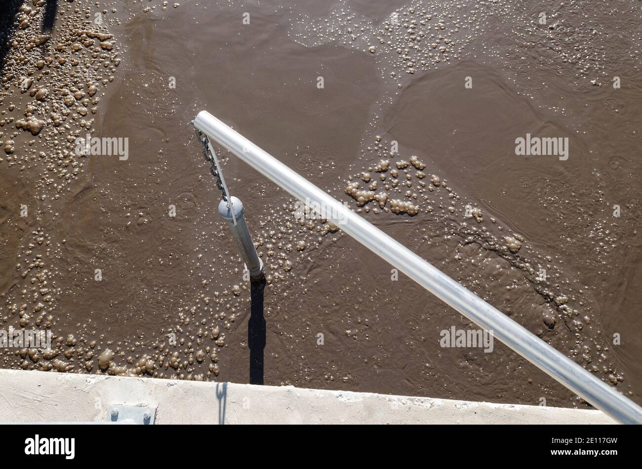 Modern wastewater treatment plant. Tanks of sewage by using active ...