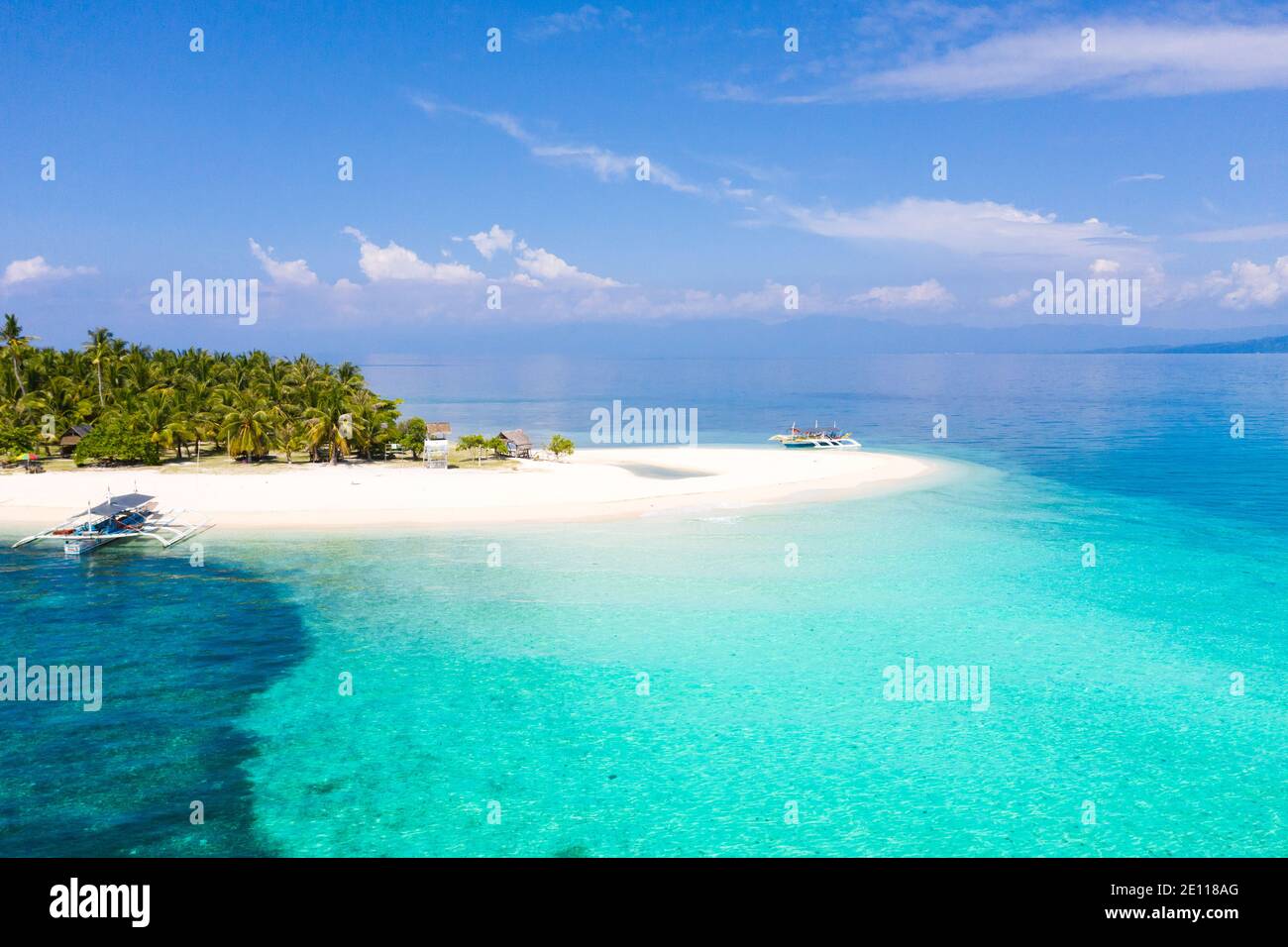 Tranquil beach scenery. Exotic tropical beach landscape with white sand ...