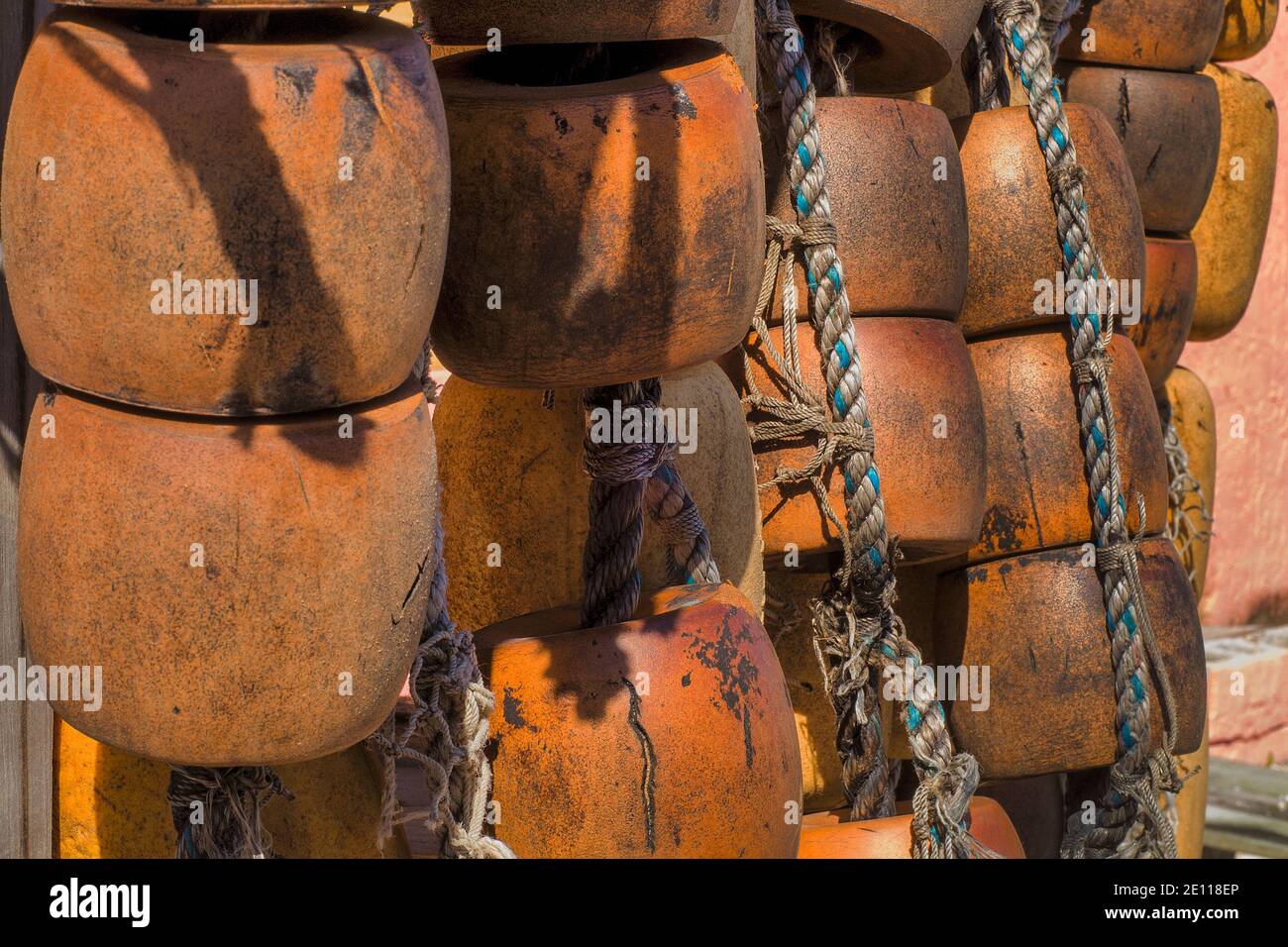 Old floats outside a shop on Key Largo in the Florida Keys Stock Photo ...