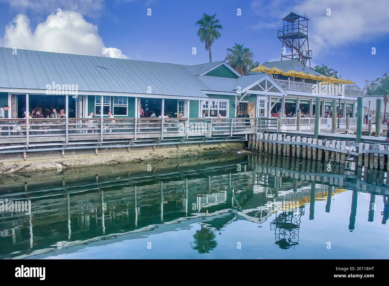 Waterfront seafood restaurant at the Conch Harbor Marina in Key West in ...