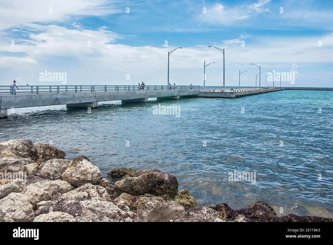 The White Street Pier into the Atlantic Ocean in Keywest, the Florida ...