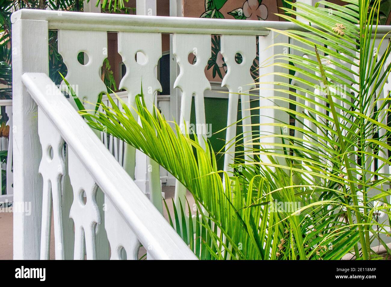 Detail of Key West style artictecturhe at a resort in Key West in the ...