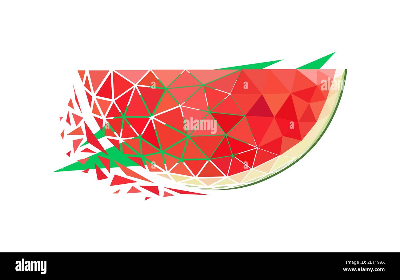 Vector watermelon in low poly style Stock Vector Image & Art - Alamy