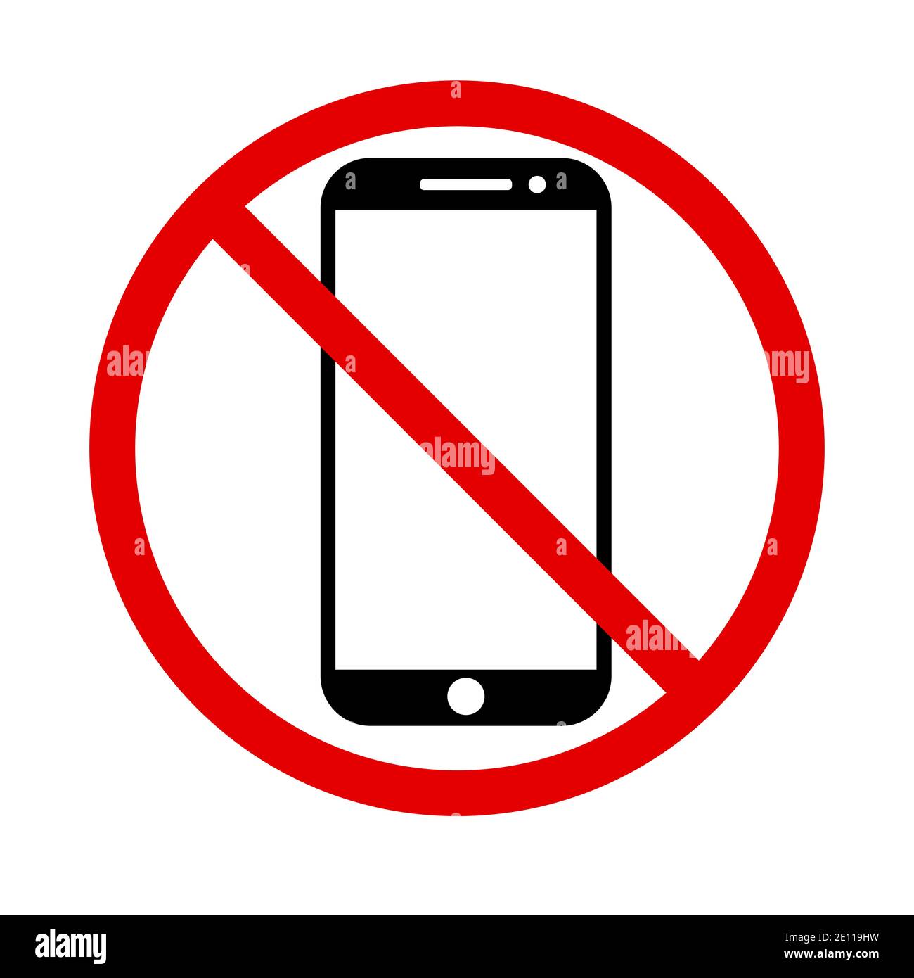 No cell phone, Mobile Phone prohibited, phone logo vector illustration ...
