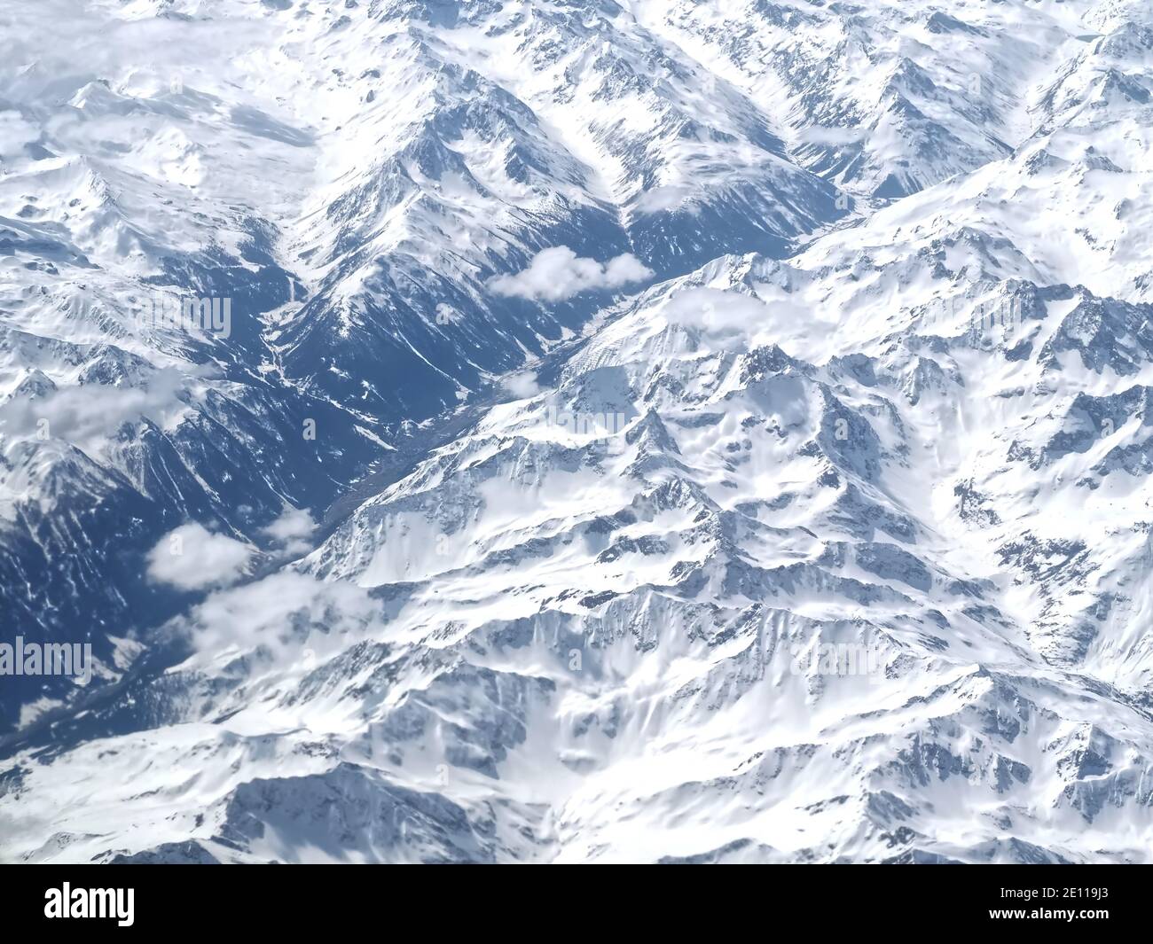 Aerial view of the italian alps seen from an airplane Stock Photo - Alamy