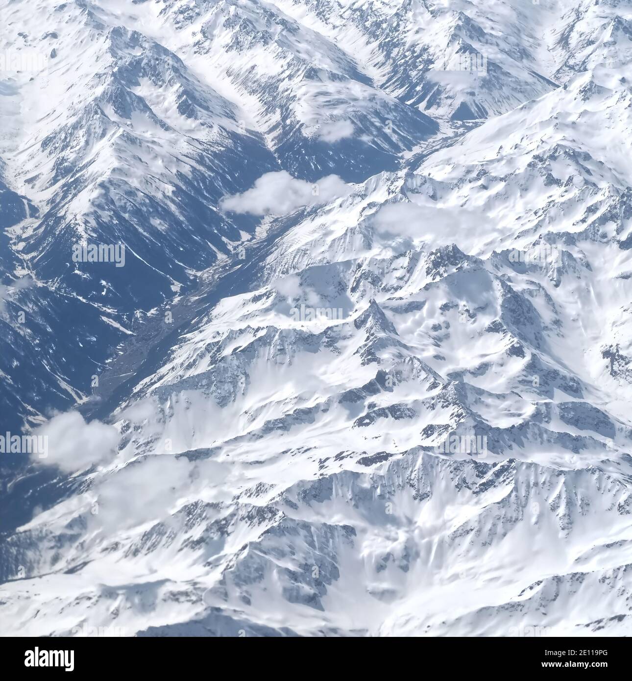 Aerial view of the italian alps seen from an airplane Stock Photo - Alamy