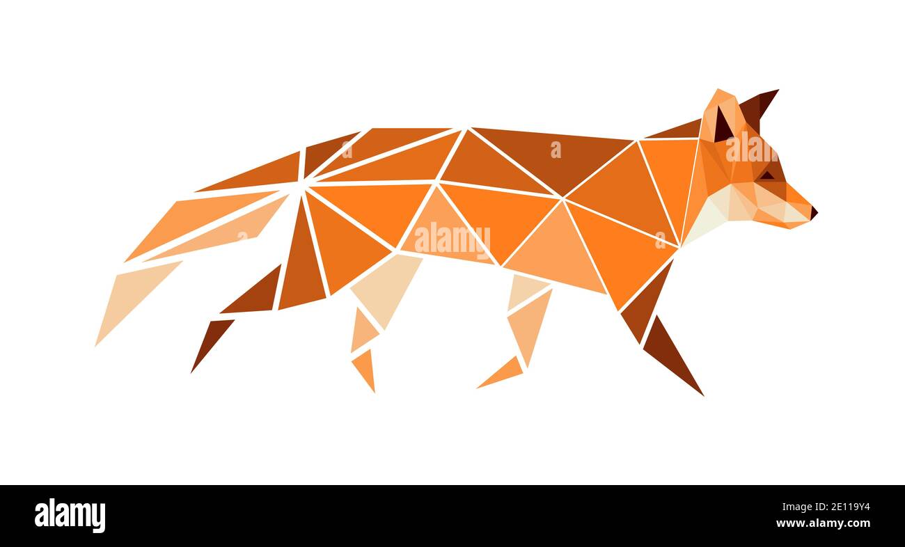 Vector fox in low poly style Stock Vector Image & Art - Alamy
