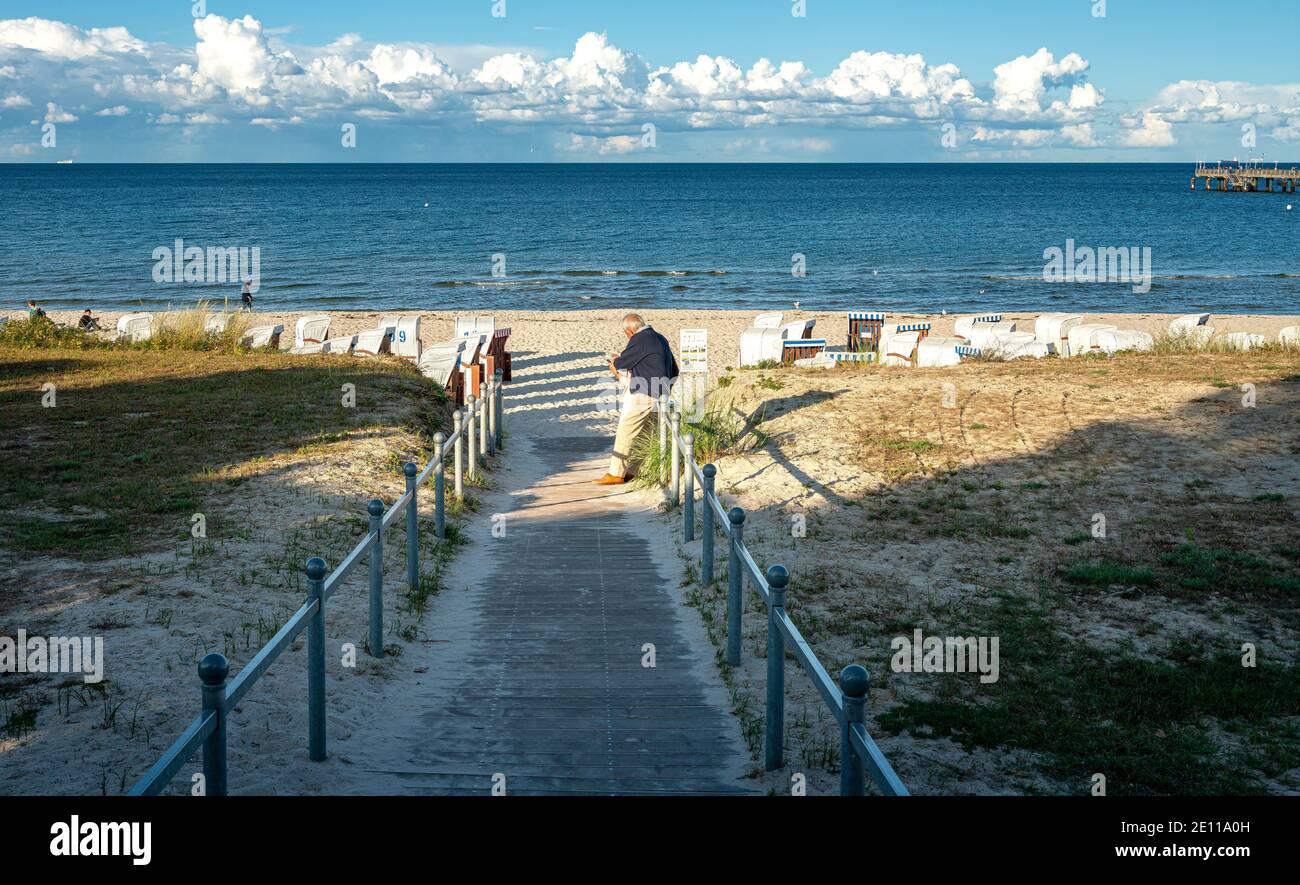 On The Baltic Sea Beach In Binz, Germany Stock Photo - Alamy