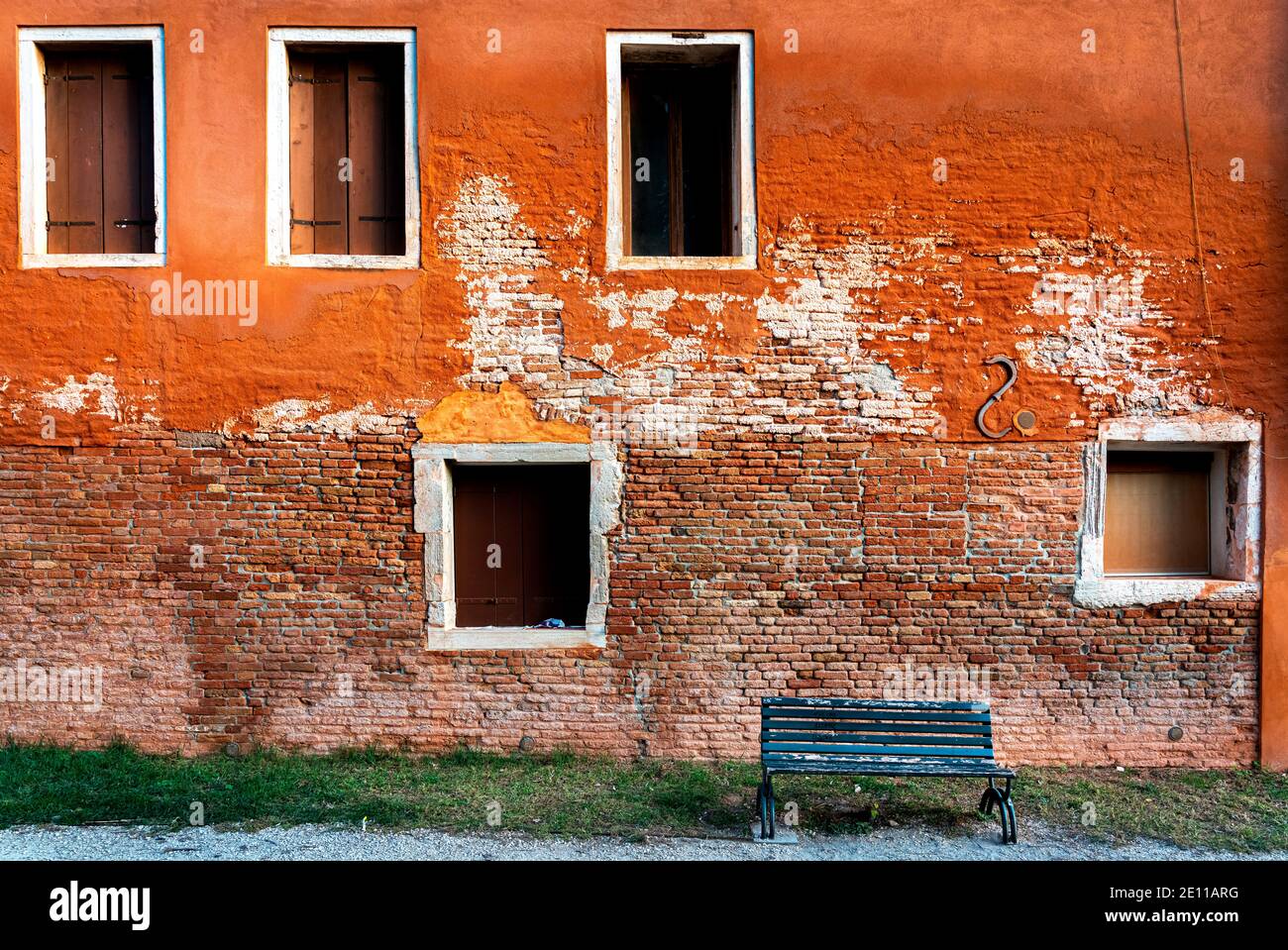House Wall In Orange Stock Photo - Alamy