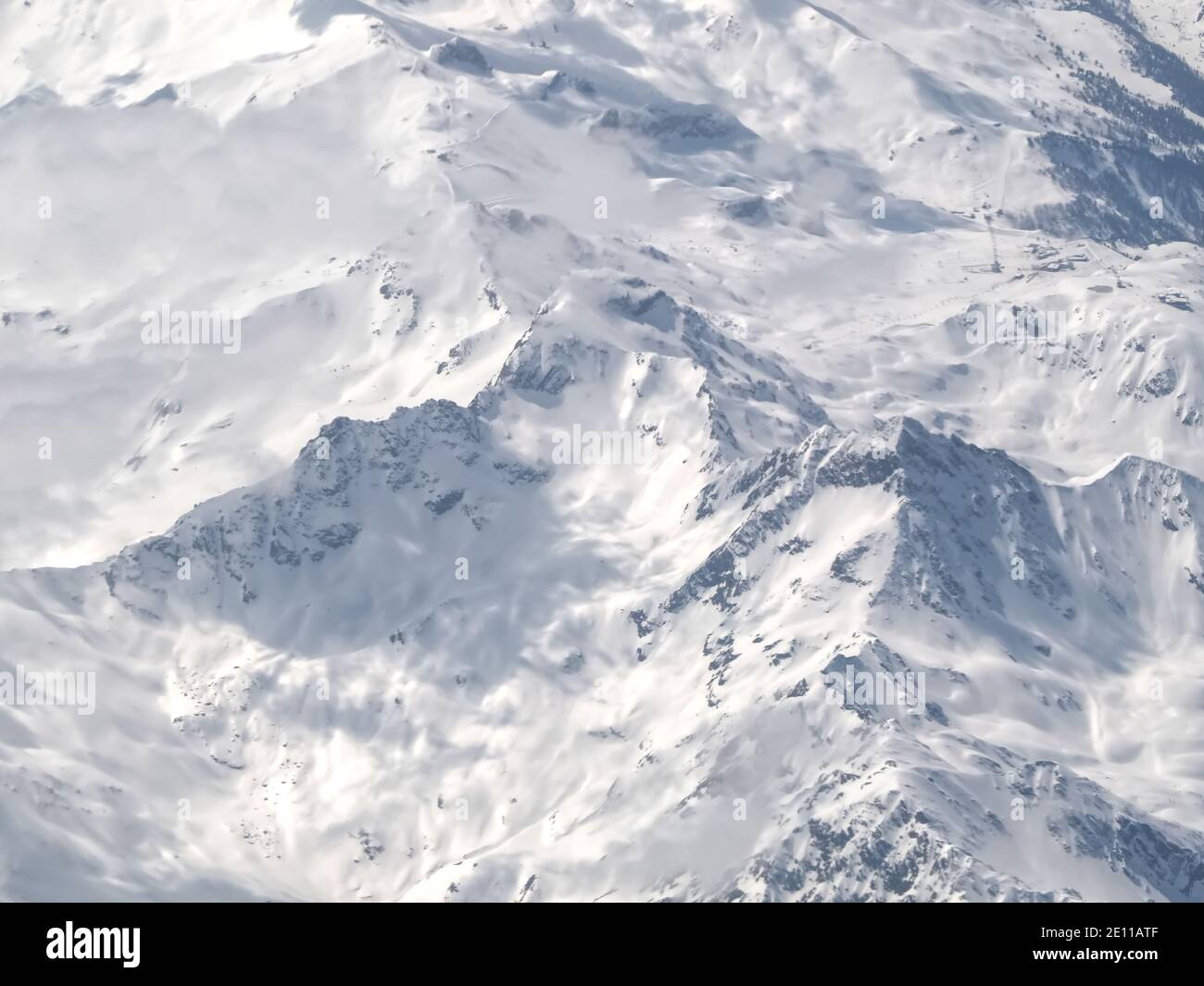 Aerial view of the italian alps seen from an airplane Stock Photo - Alamy